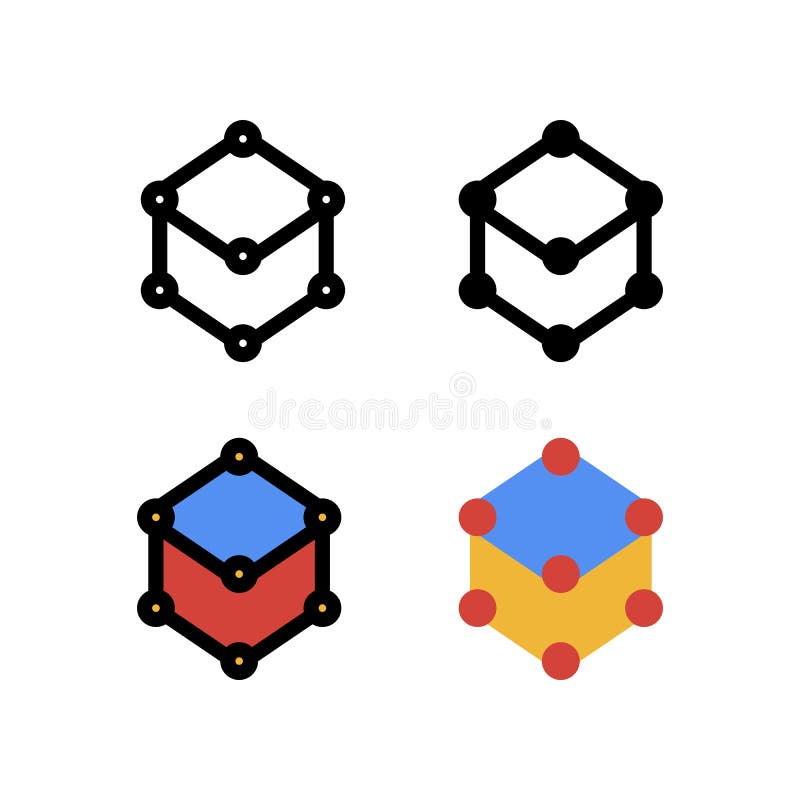 3d Shape Geometry Tool Design Icon and Illustration Vector Stock Vector ...