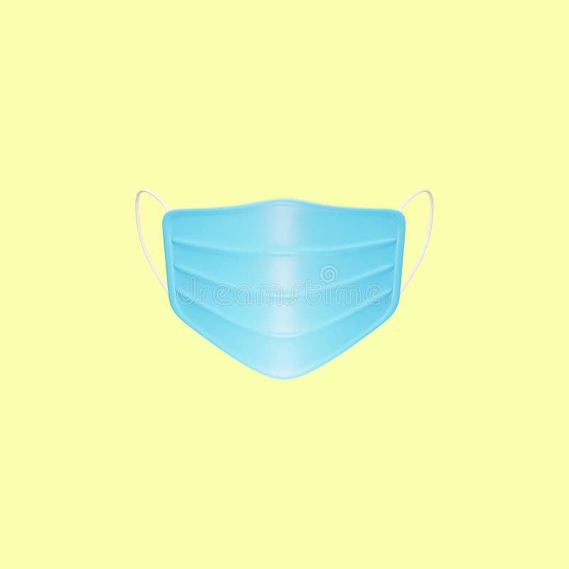 3d Shape Illustration of a Medical Mask Stock Illustration ...