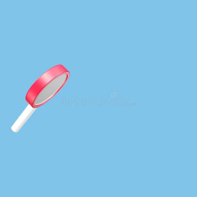3d Shape Magnifying Glass Illustration Stock Illustration ...