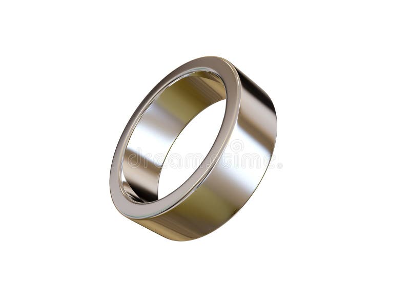 3d Shape, Metal Geometric Figure. 3d Render. Stock Illustration ...