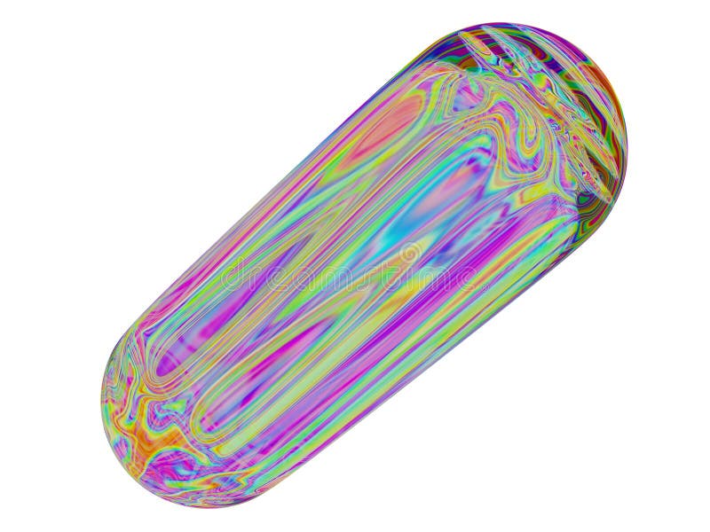 3d Shape, Rainbow Geometric Figure. 3d Render. Stock Illustration ...