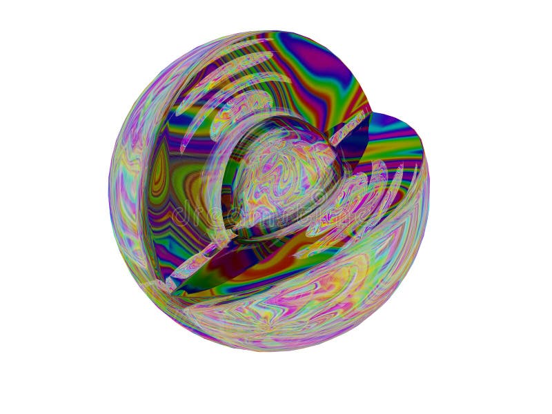 3d Shape, Rainbow Geometric Figure. 3d Render. Stock Illustration ...