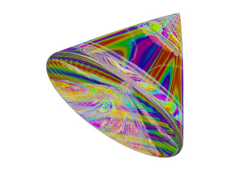 3d Shape, Rainbow Geometric Figure. 3d Render. Stock Illustration ...