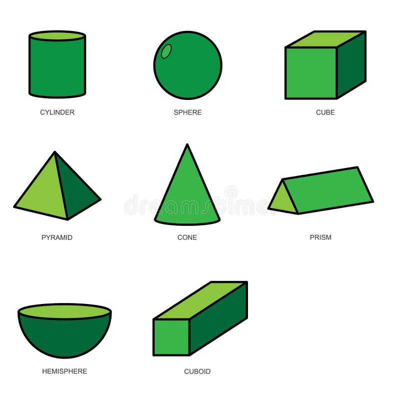 3d Shape Set Isolated on White Background Vector.illustration Eps10 ...