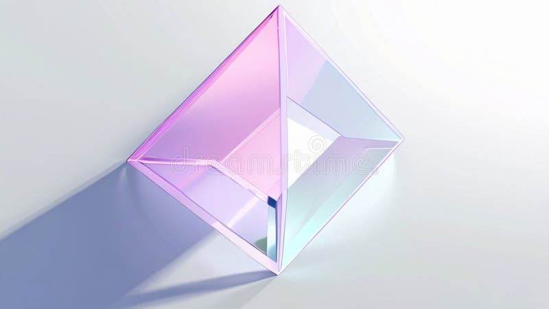 A 3D Shaped Designed Triangle Cube. Stock Illustration - Illustration ...