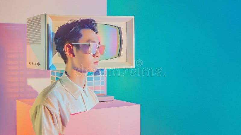 Nerd Computer White Background Stock Illustrations – 787 Nerd Computer ...