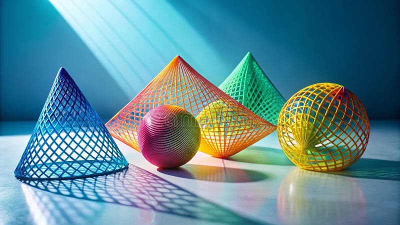 3D Shapes Nets Worksheet Printable Math Resource for Visual Learners ...