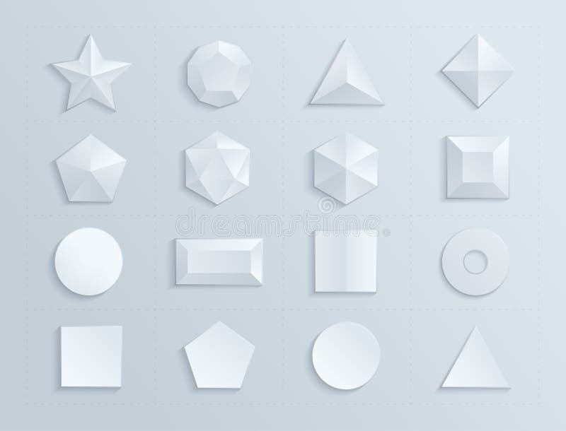 3d Shapes Template Realistic Stock Vector - Illustration of figure ... 3d Shapes Template Realistic Stock Vector - Illustration of figure ...
