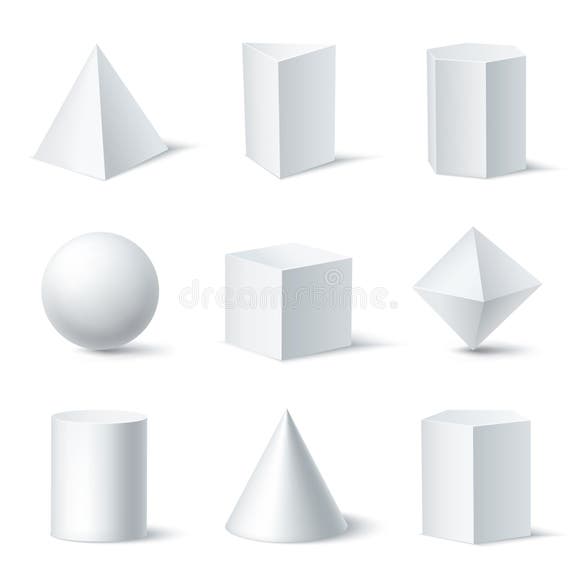 Math Solid Shapes Stock Illustrations – 530 Math Solid Shapes Stock ...