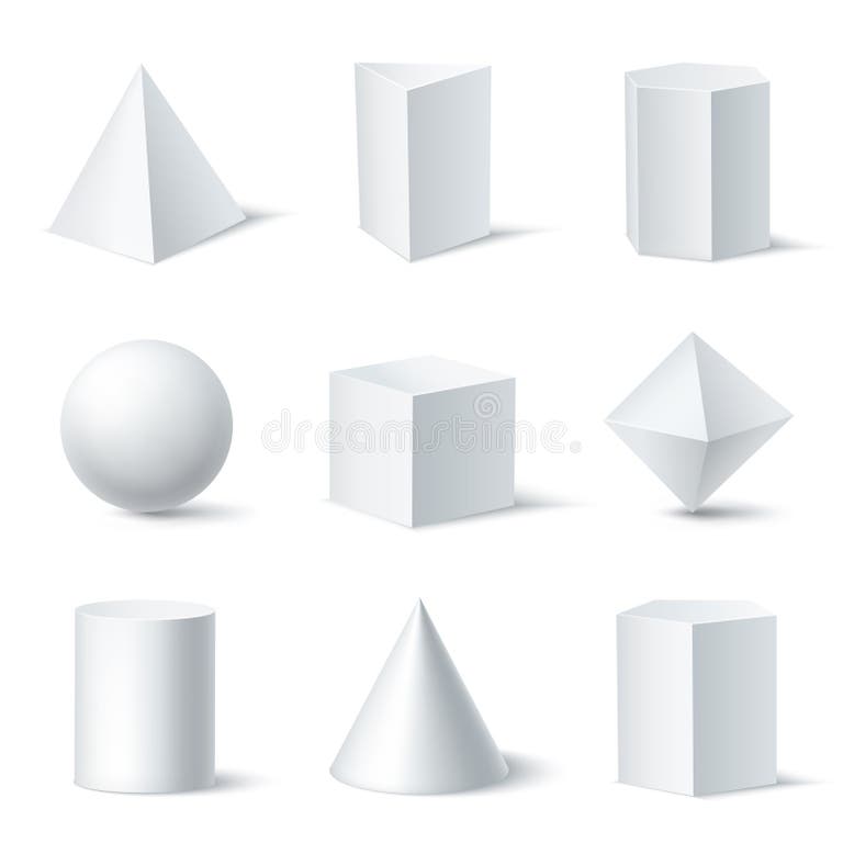 Math Solid Shapes Stock Illustrations – 530 Math Solid Shapes Stock ...