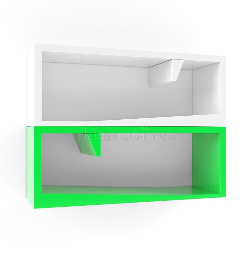 3D shelves square stock illustration. Illustration of business - 47612656