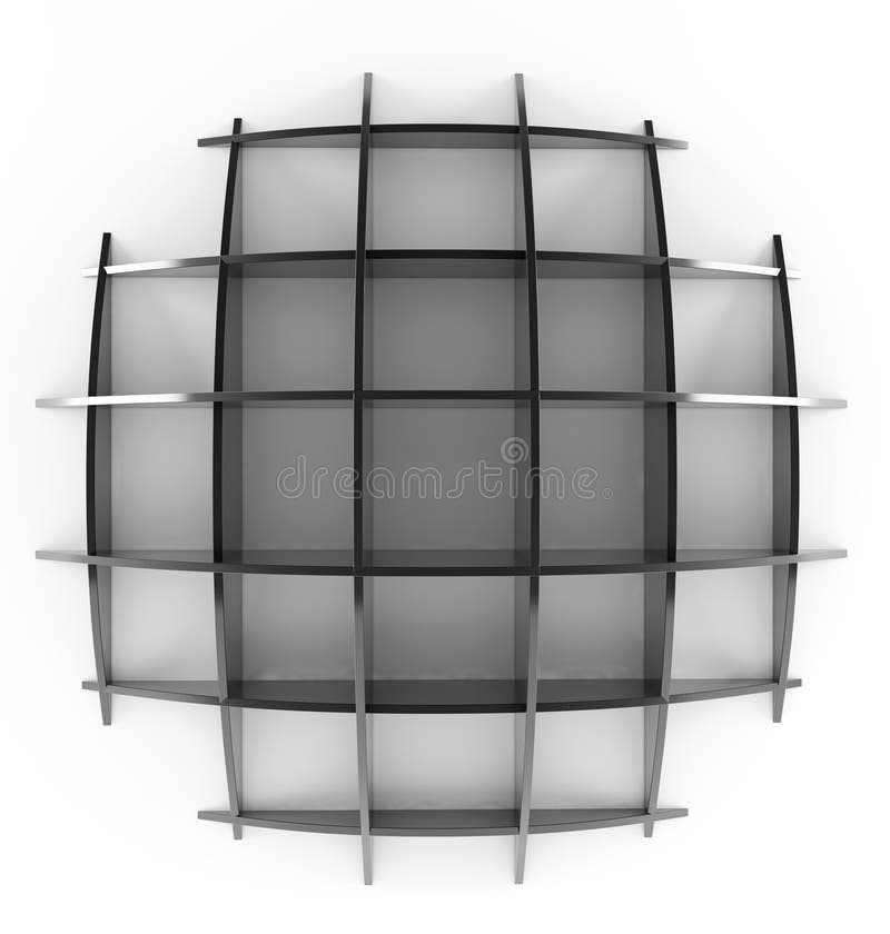 3D shelves square stock illustration. Illustration of business - 47612656