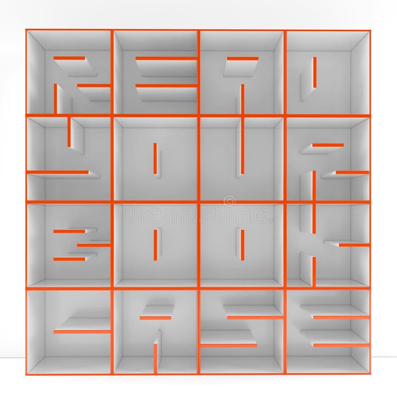 3D shelves square stock illustration. Illustration of business - 47612656