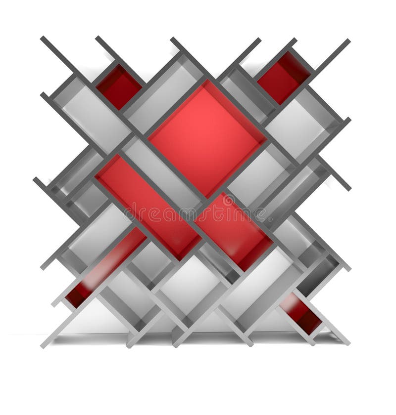 3D shelves square stock illustration. Illustration of business - 47612656