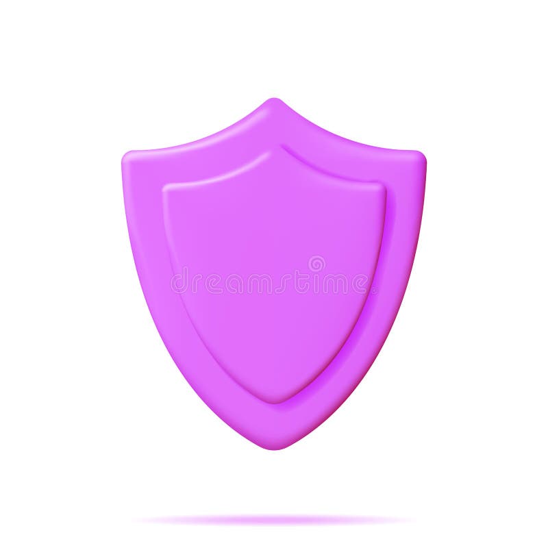 3D Shield Icon Isolated stock vector. Illustration of label - 257670290