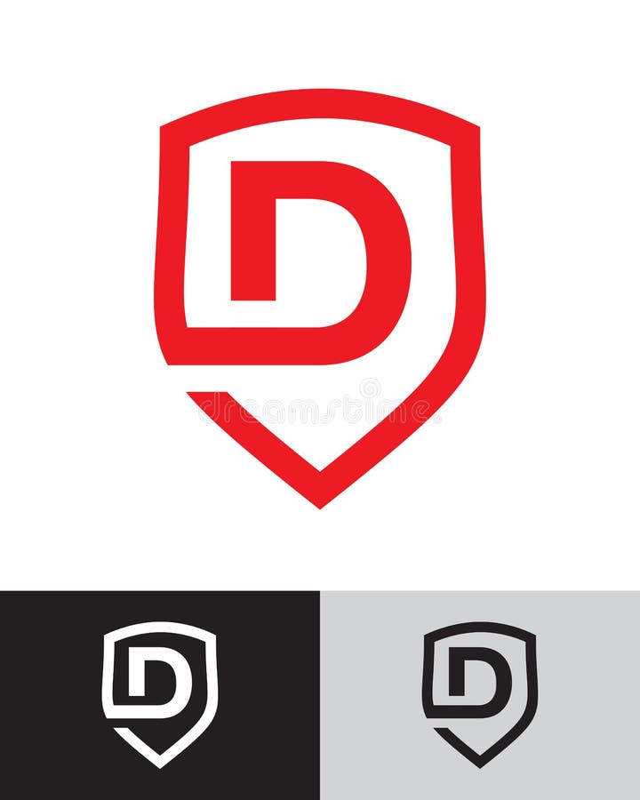 D Shield Logo , Security Logo Vector Stock Illustration - Illustration ...