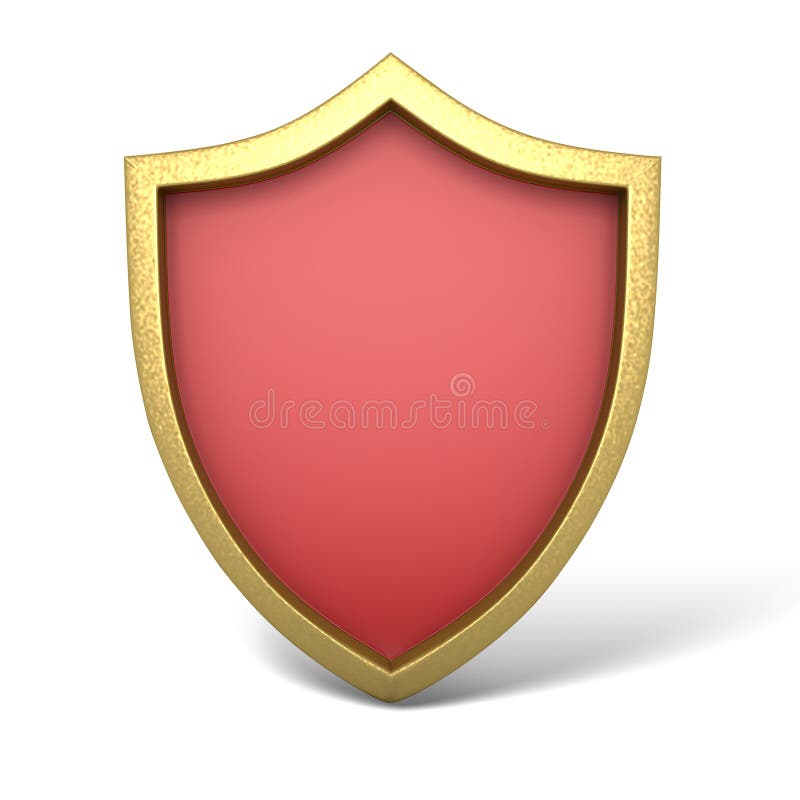 Metal Shield, Golden Shield,3d Shield Made of Gold Side View, Stock ...