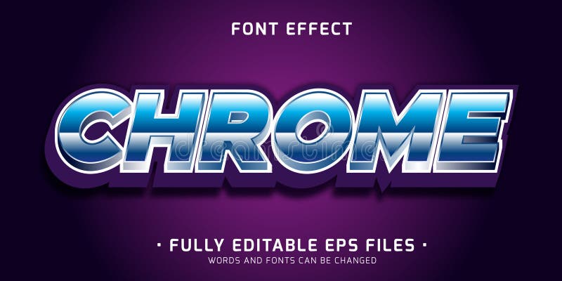 3D Shiny Font Effect with Modern and Clean Design Stock Vector ...