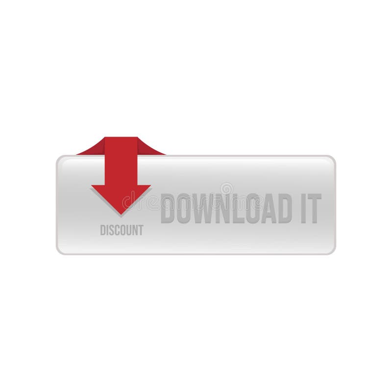 Download Button Vector for Web. 3D Button for Web File Download Stock ...