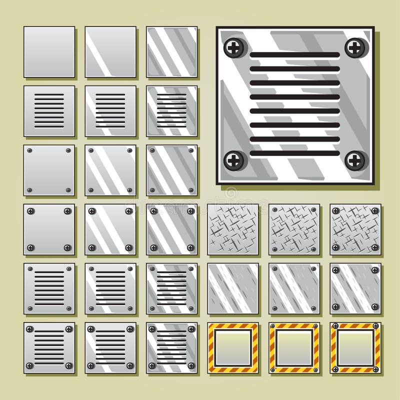 Military Tile Sets for Video Game Stock Vector - Illustration of ...