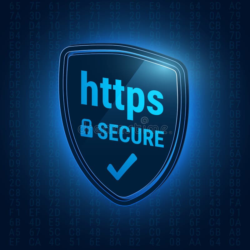 3D Shiny Shield. Secure Https Protocol. Icon Safe Web. Closed Lock ...