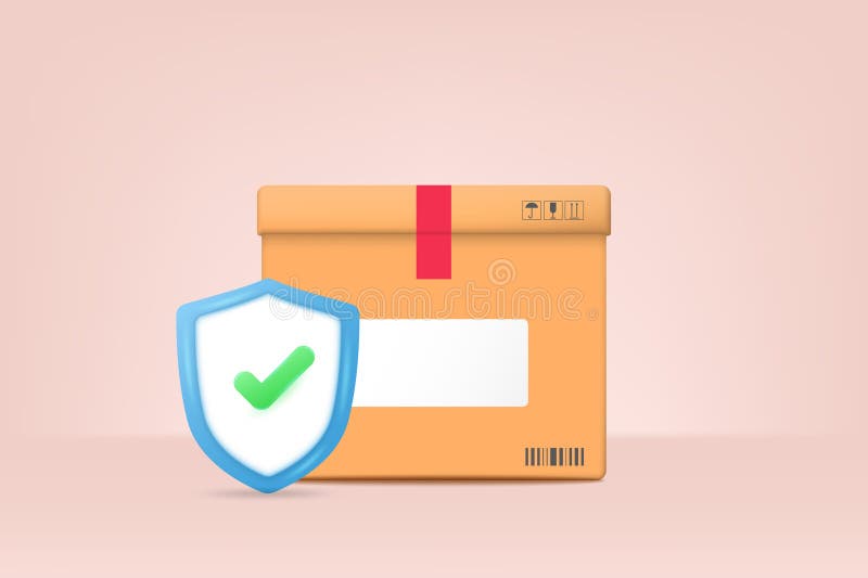 3D Shipping Insurance, Transportation Safety and Logistics Concept. 3d ...