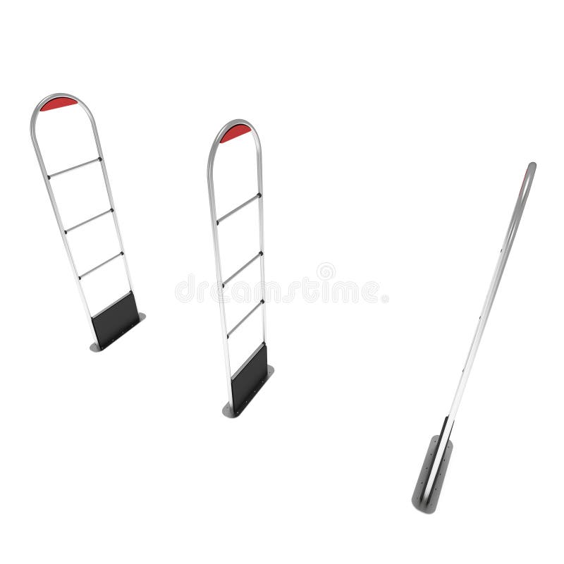 3D Shoplifter Scanner Isolated on White Stock Illustration ...