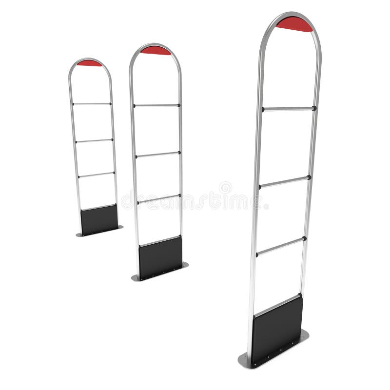 3D Shoplifter Scanner Isolated on White Stock Illustration ...