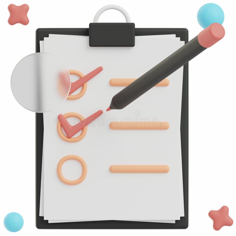 3D Shopping List - Ecommerce Illustration or Icon Pack Stock ...