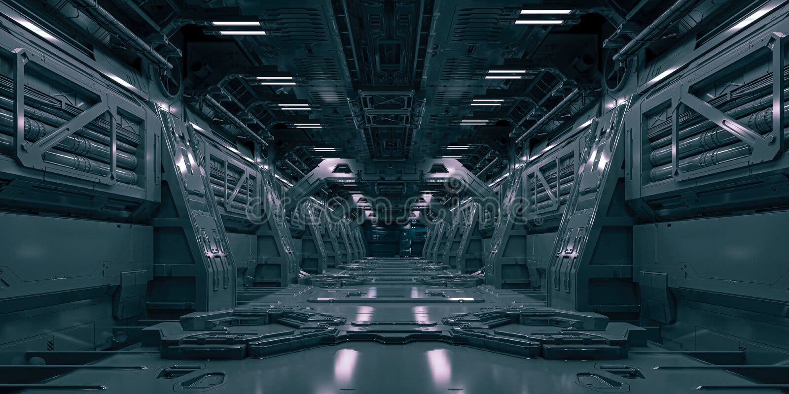 Sci-Fi facility design stock illustration. Illustration of weapon - 210345236