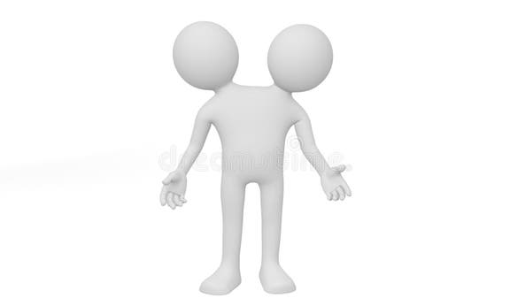 3d siamese man stock illustration. Illustration of forward - 51973671