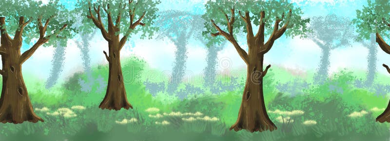 2D Side Scrolling Forest Game Background and Wallpapers Stock ...