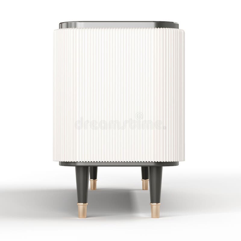 3D Side View of a TV Stand Isolated on a White Background Stock ...