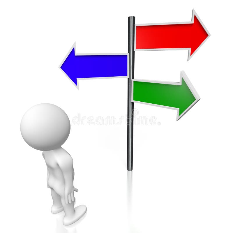 Confused Man Signpost Stock Illustrations – 529 Confused Man Signpost ...