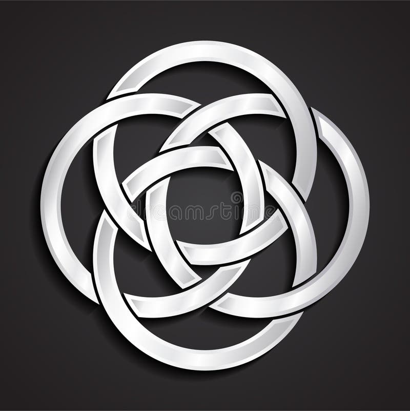 3d Silver Circles Ornamental Symbol Stock Illustration - Illustration ...