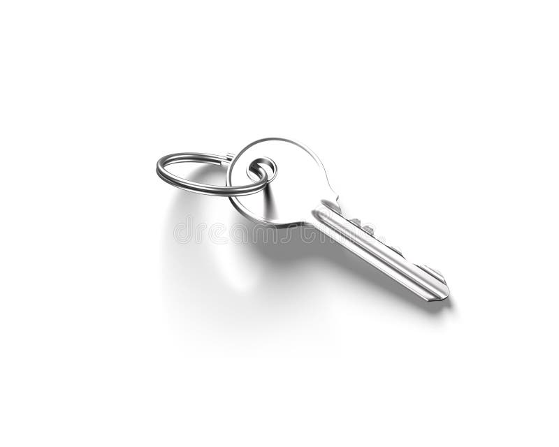 3D silver key stock illustration. Illustration of background - 69918360