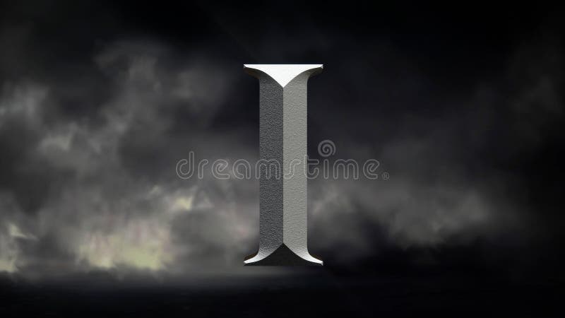 Letter I 3D Letter Serif Font Magical Style Stock Illustration ...
