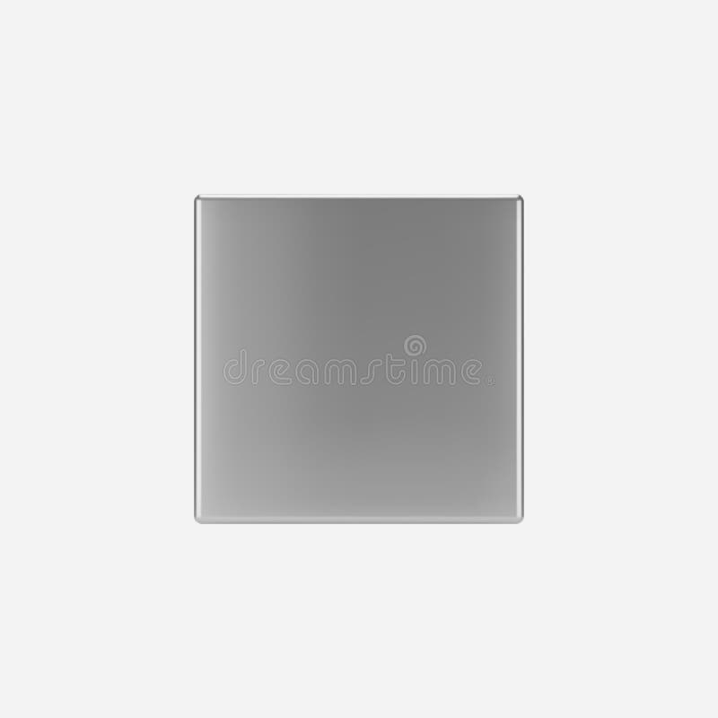 3d Silver Metal Cubes Set Isolated on Light Background. Render a ...