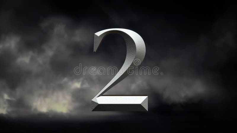 Alphabet Number 2 3D Letter Serif Font Magical Style Stock Illustration ...