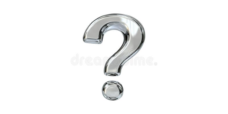 3D Silver Question Mark Symbol. Represents Inquiry, Curiosity, and ...