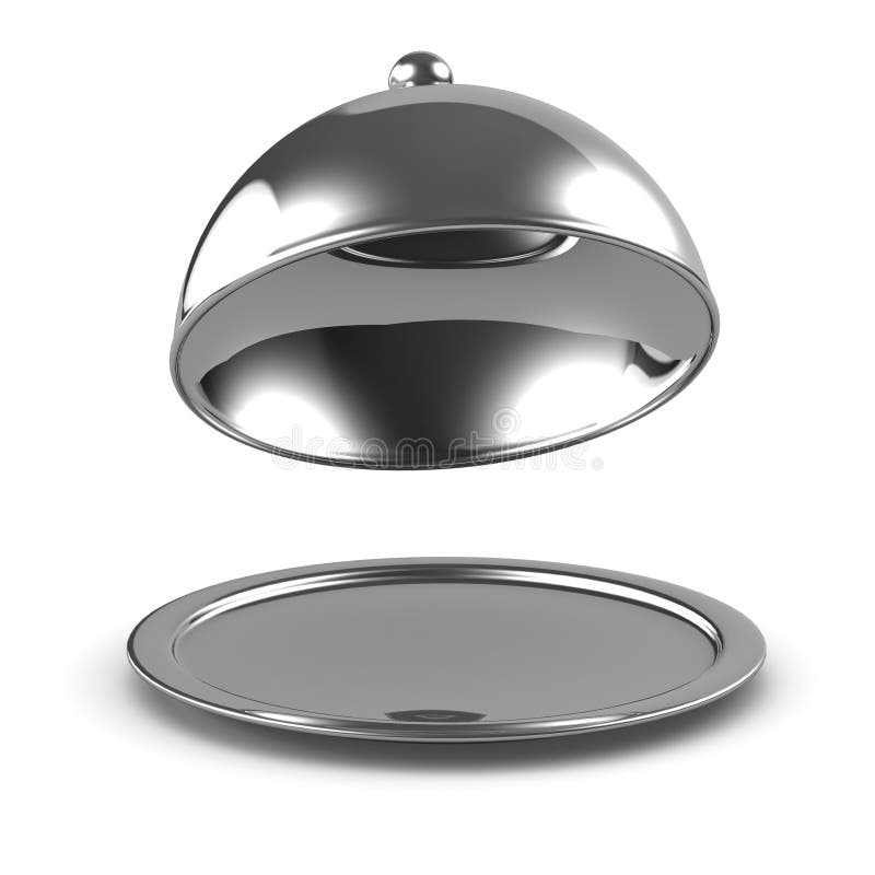 3d Silver service tray stock illustration. Illustration of special ...