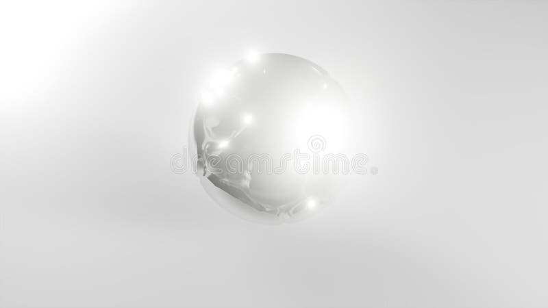3d Silver sphere stock illustration. Illustration of sphere - 284270393