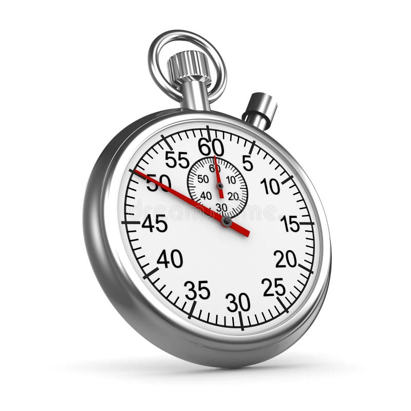 3d Silver stopwatch stock illustration. Illustration of business - 48893468