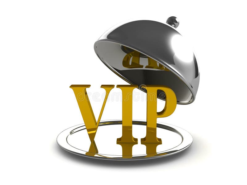 3d Silver Tray with VIP Main Course Stock Illustration - Illustration ...