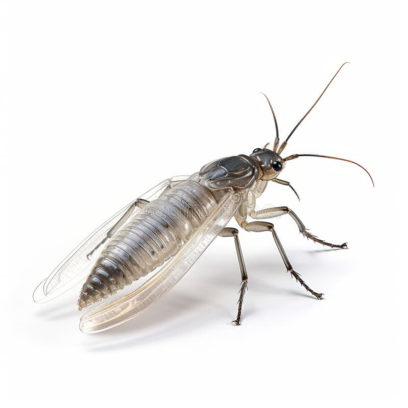 3d Silverfish Rubber Cockroach on White Background Stock Illustration ...