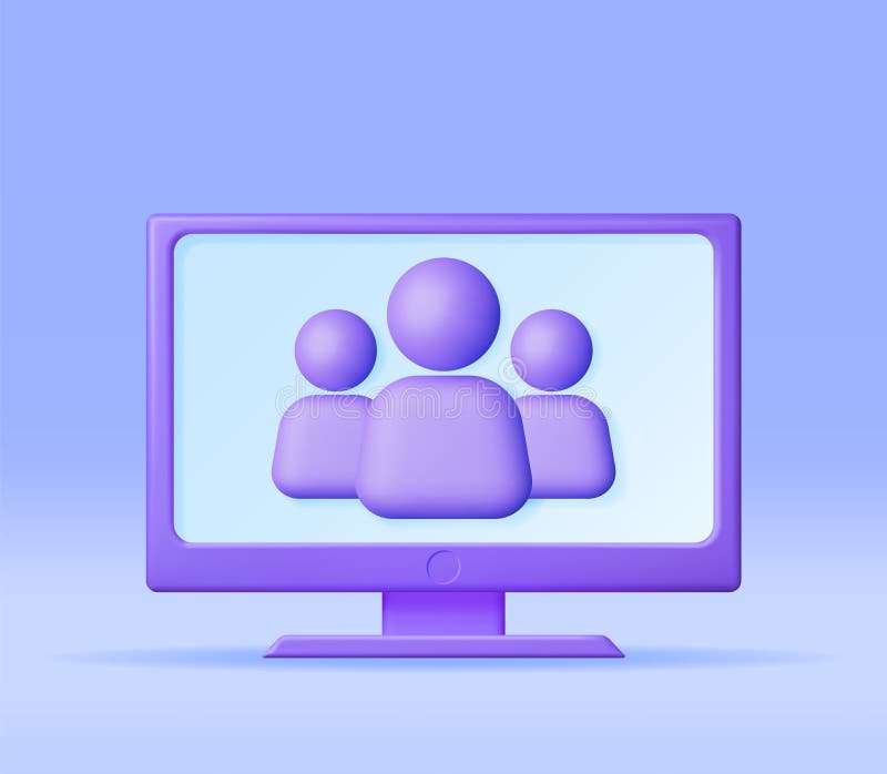 3D Simple User Icon Isolated Stock Vector - Illustration of avatar ...