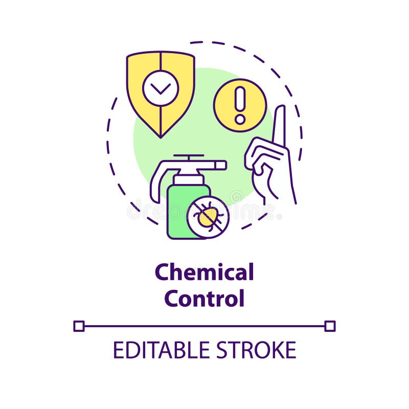 2D Simple Thin Line Icon Chemical Control Concept Stock Vector ...