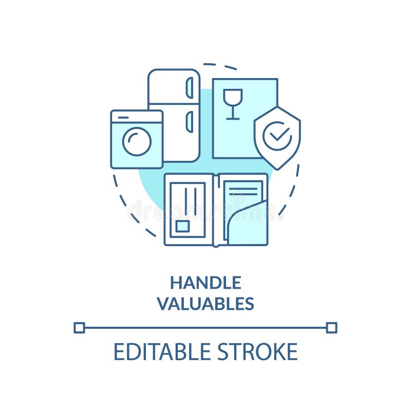 Editable Handle Valuables Icon Stock Illustrations – 2 Editable Handle ...