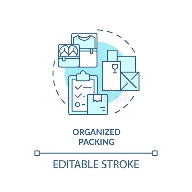 Blue Organized Packing Icon Stock Illustrations – 118 Blue Organized ...