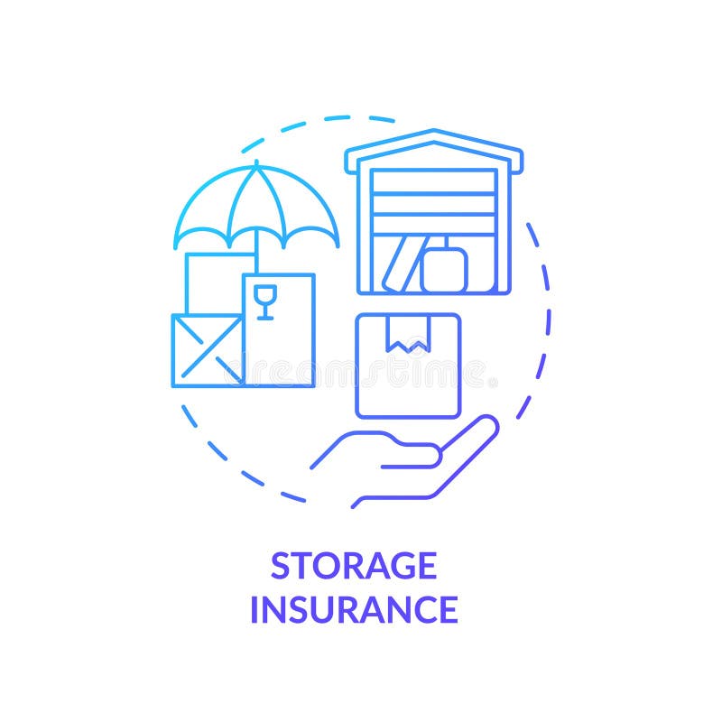 2D Simple Thin Linear Storage Insurance Gradient Icon Stock Vector ...